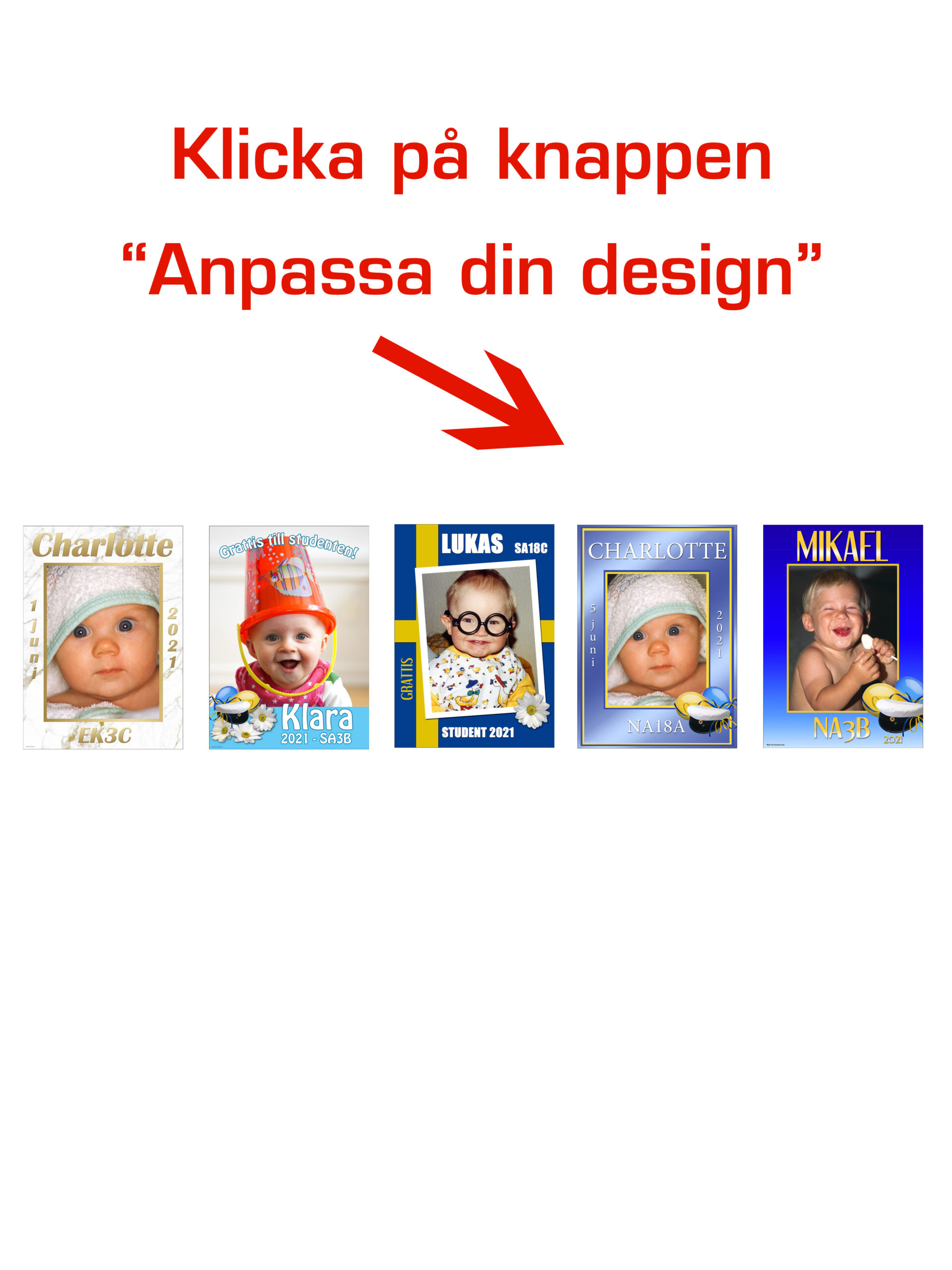 Studentskylt & studentplakat 2024 - Skapa online - Snabba Leveranser